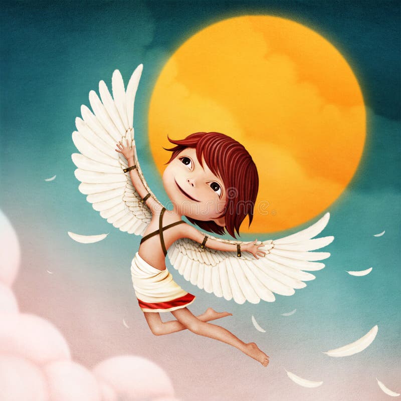 Daedalus & Icarus stock vector. Illustration of father - 12356490