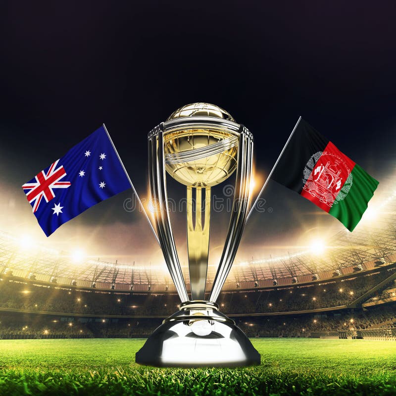 Icc Cricket World Cup 2023 Flags with Trophy Editorial Image ...