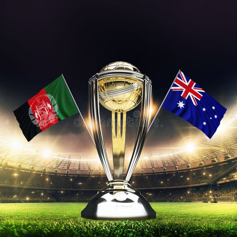 Icc Cricket World Cup 2023 Flags with Trophy Editorial Photography ...