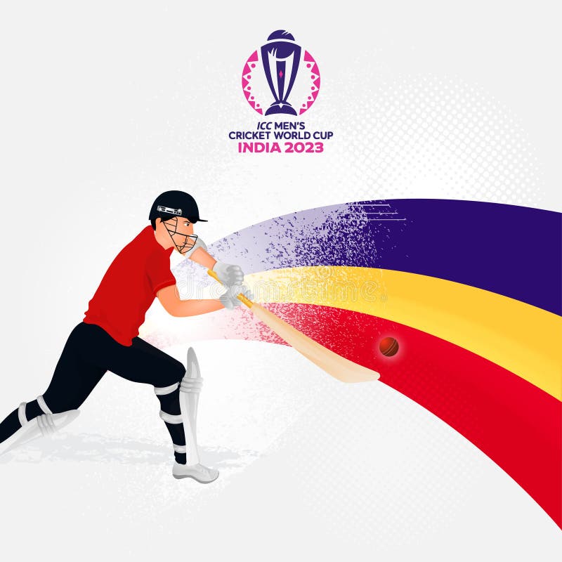 Icc Men S Cricket World Cup India 2023 Poster Design In Pop Art Style