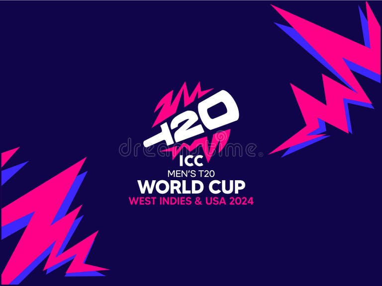 ICC T20 World Cup Logo with Background 2024 Stock Illustration ...
