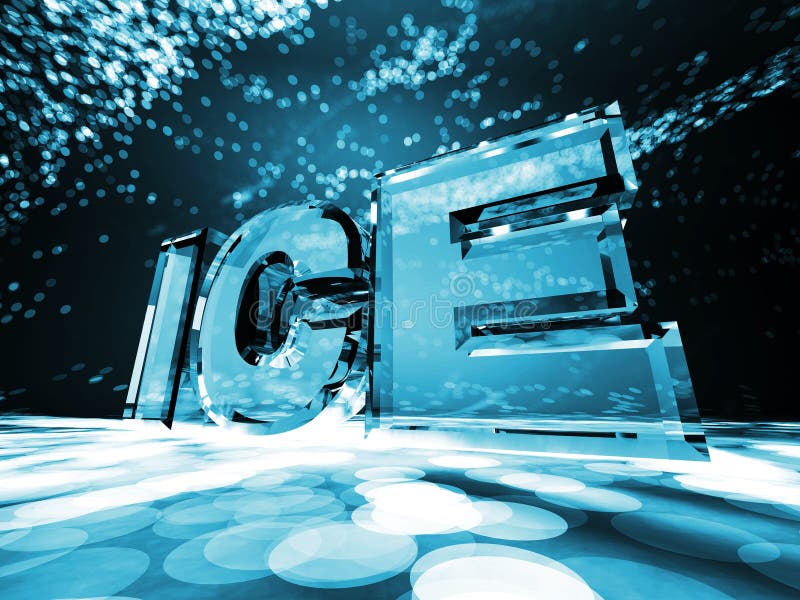 Frozen Ice Word, Vector Illustration. Stock Vector - Illustration of ...
