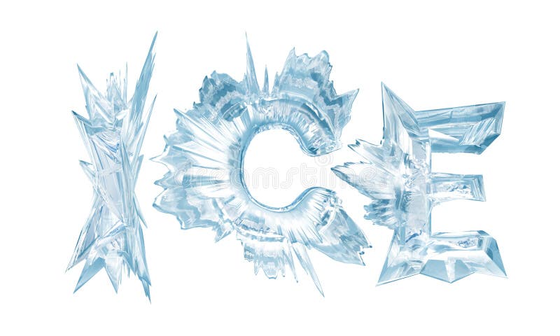 Frozen Ice Word, Vector Illustration. Stock Vector - Illustration of ...