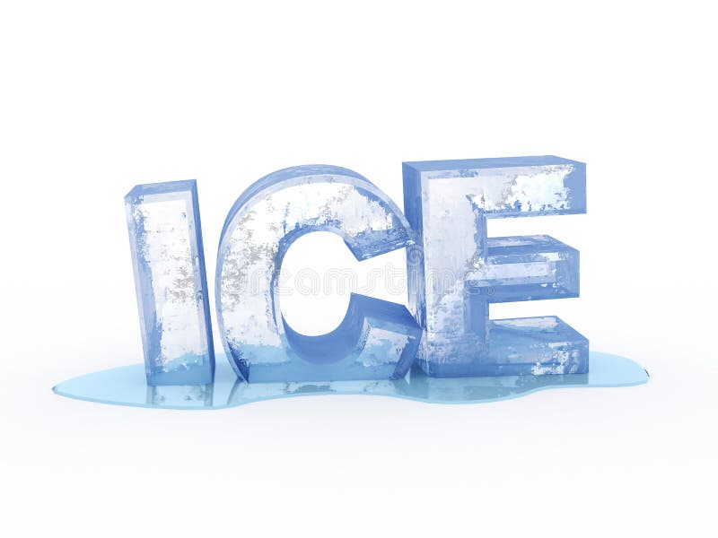 Frozen Ice Word, Vector Illustration. Stock Vector - Illustration of ...