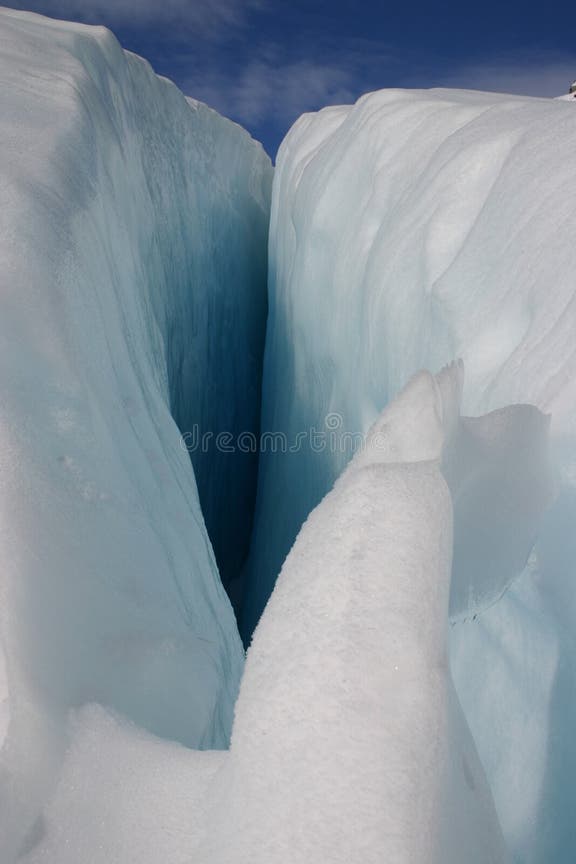 Ice Abyss - Fox Glacier stock photo. Image of ravine, zealand - 3216132