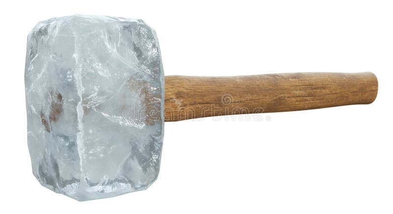 The Ice Age Implement, Conceptual Ice Hammer with Wooden Handle Stock ...