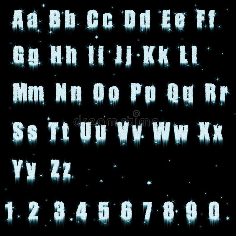 Ice alphabet. Part 4 stock vector. Illustration of glacier - 27930465