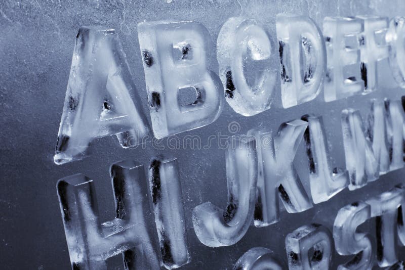 Ice Alphabet stock image. Image of frozen, letters, rows - 25769655