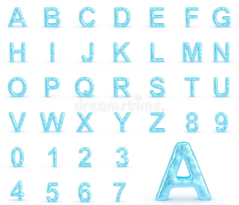 Ice alphabet stock image. Image of alphabet, text, christmas - 21956483