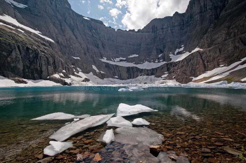 Ice on an alpine Lake stock image. Image of wild, mountains - 21615031