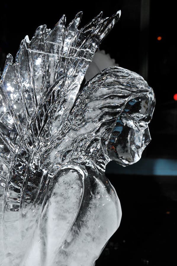 Ice Angel stock photo. Image of night, clear, chilly - 43319738