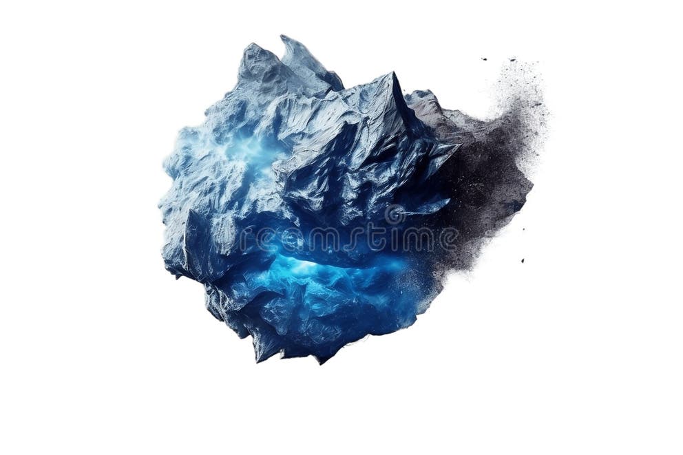 Ice Asteroid Isolated on Transparent Background, Generative Ai Stock ...