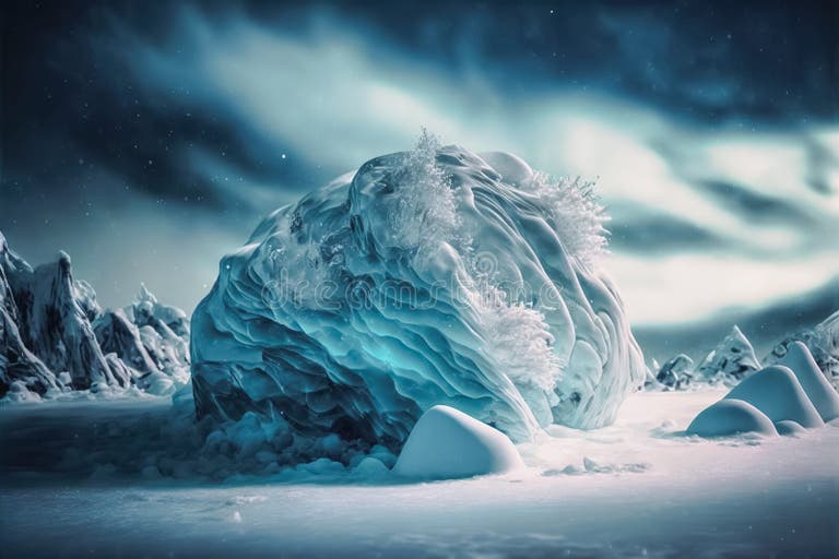 Ice Backdrop, Winter Background, Ice Podium, Generative AI Stock ...