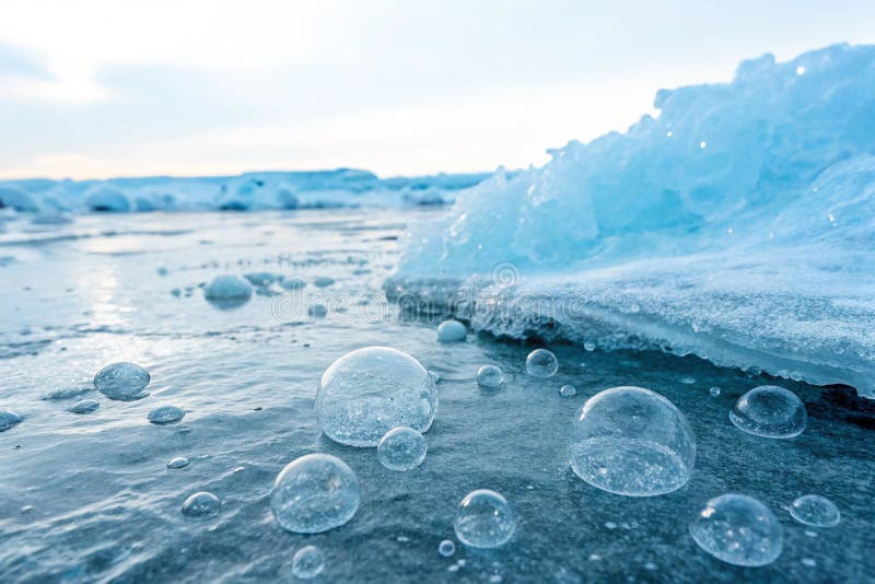 Ice Background Texture of Ice with Bubbles for Background Stock ...