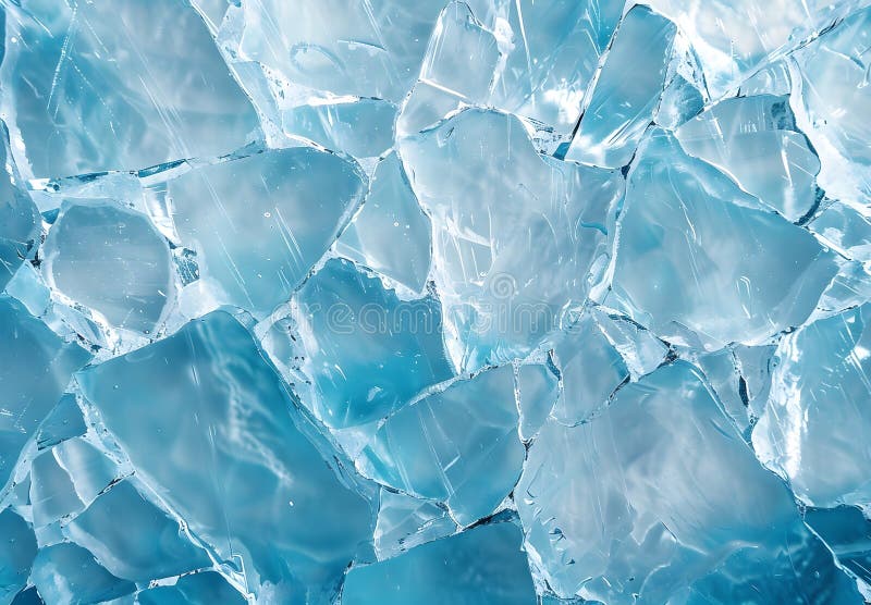 Abstract Ice Texture Background - Cracked Light Blue Surface Stock ...