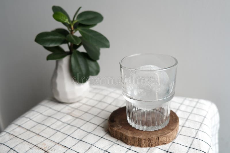 Ice ball in coffee glass stock photo. Image of frappe - 216618202