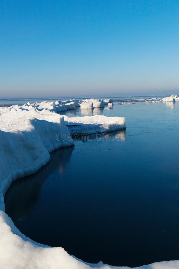 Ice in Baltic sea. stock photo. Image of seascape, cracked - 37108356