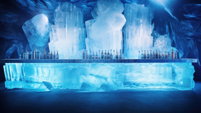 Ice Bar Background - Ice Bar Magic Ice Stock Illustration ...