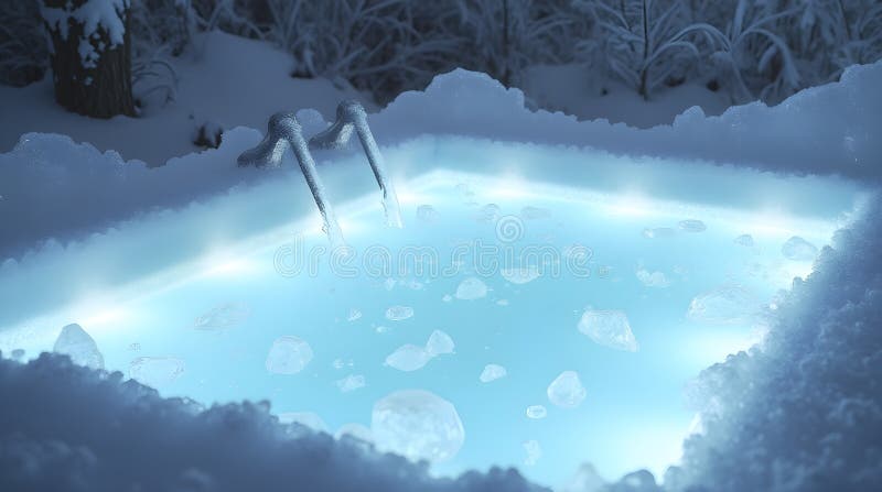 Ice Bath Plunge Pool, AI Generated Image Stock Illustration ...