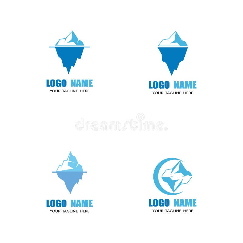 Ice Berg Logo Template Vector Symbol Nature Stock Vector - Illustration ...
