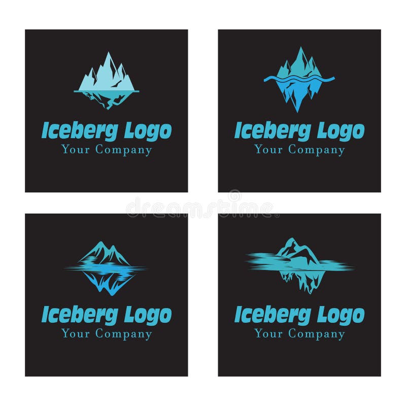 Ice Berg Logo Template Vector Symbol Nature Stock Vector - Illustration ...