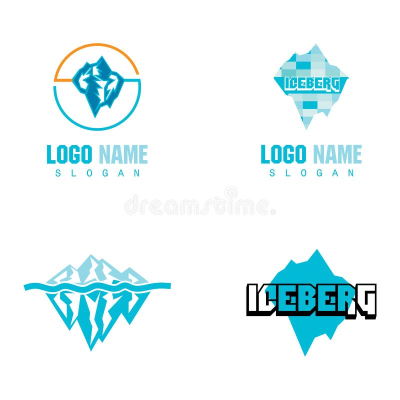 Ice Berg Logo Template Vector Symbol Nature Stock Vector - Illustration ...