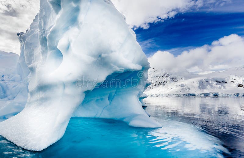Ice Bergs Create Natural Beauty in Antarctica Stock Photo - Image of ...