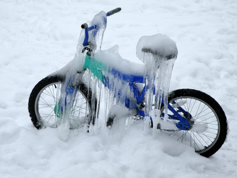 Ice Bike stock photo. Image of snow, cold, bicycle, encased - 13460346