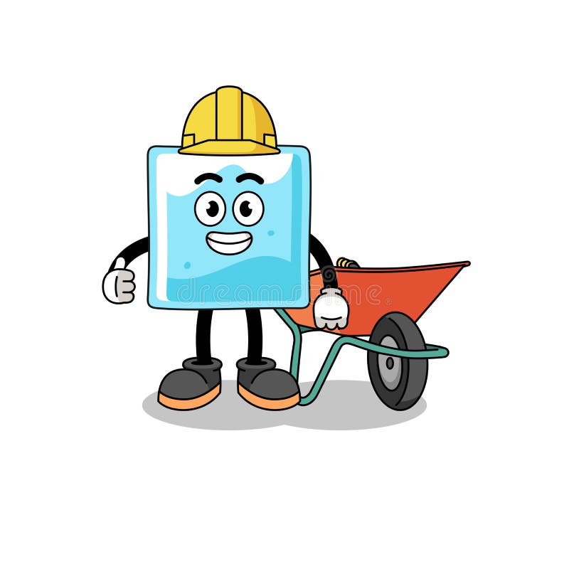 Cartoon Block Ice Character Stock Illustrations – 248 Cartoon Block Ice ...