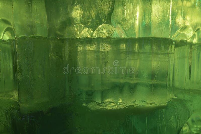 Ice Blocks with Colored Lights. Glowing Ice Stock Image - Image of ...