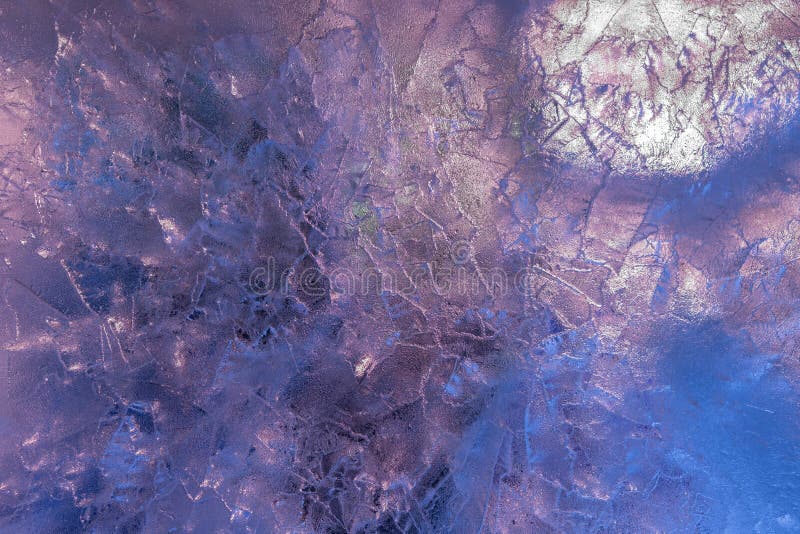 Ice Blocks with Colored Lights. Glowing Ice Stock Image - Image of ...
