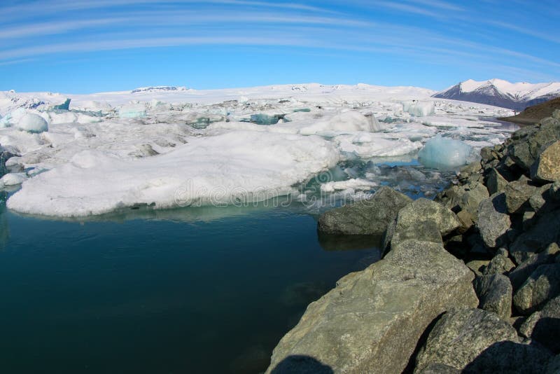 Ice Blocks in Icelandic Cold Waters, Global Warming Stock Photo - Image ...