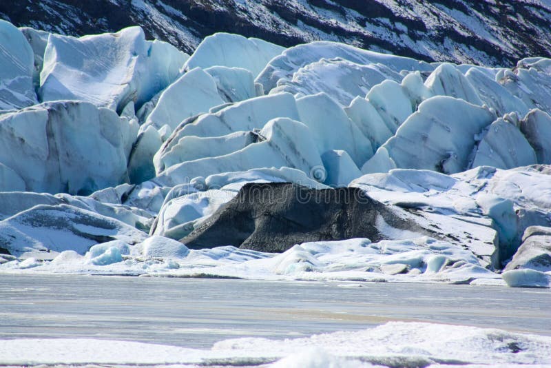 Ice Blocks in Icelandic Cold Waters, Global Warming Stock Photo - Image ...