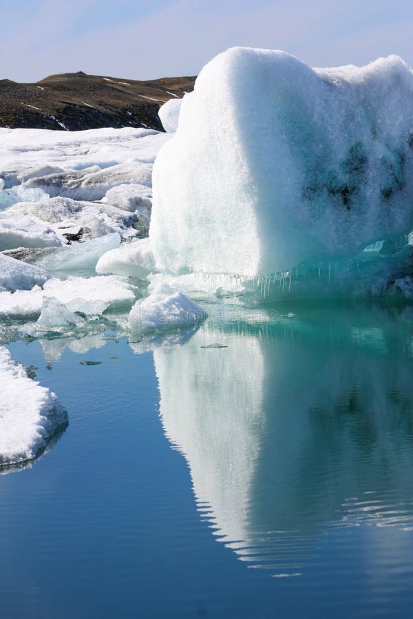 Ice Blocks in Icelandic Cold Waters, Global Warming Stock Photo - Image ...
