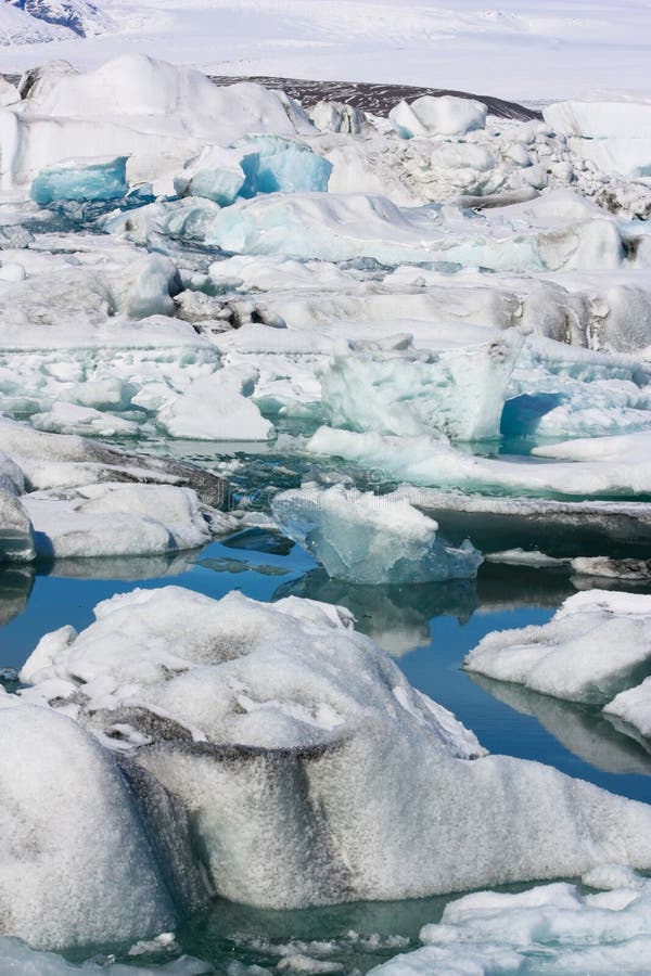 Ice Blocks in Icelandic Cold Waters, Global Warming Stock Image - Image ...