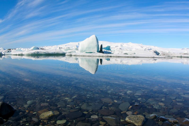 Ice Blocks in Icelandic Cold Waters, Global Warming Stock Photo - Image ...