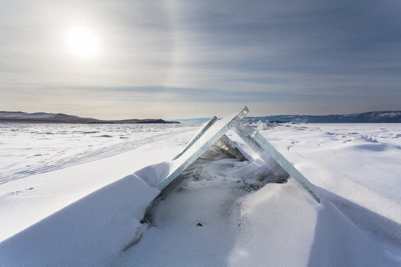 Ice blocks stock image. Image of north, bright, clouds - 66732767