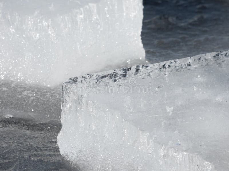 Ice Blocks on Water Surface Stock Image - Image of cubes, melt: 37808721