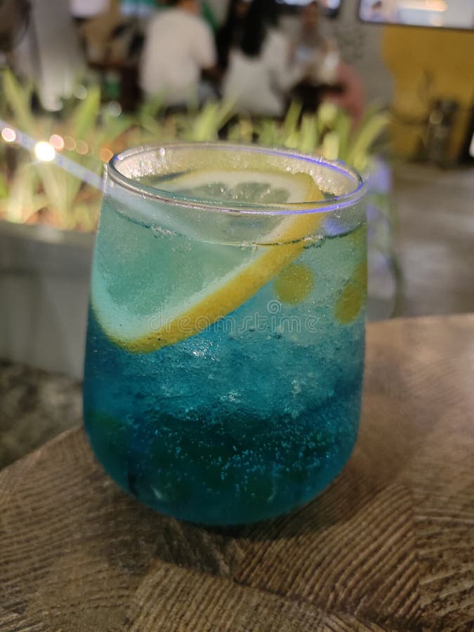 Ice Blue Drink stock photo. Image of drink, cool, lemon - 261632092