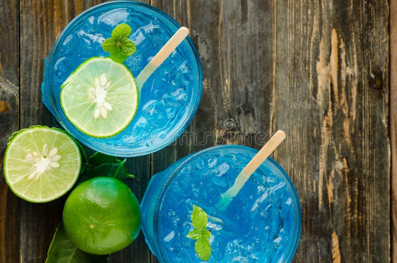 Ice blue drink stock photo. Image of hawai, cold, glass - 63508224