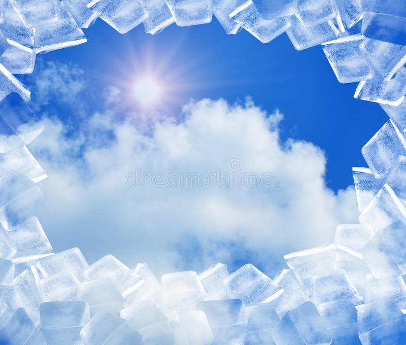Ice in blue sky stock photo. Image of closeup, background - 32401570