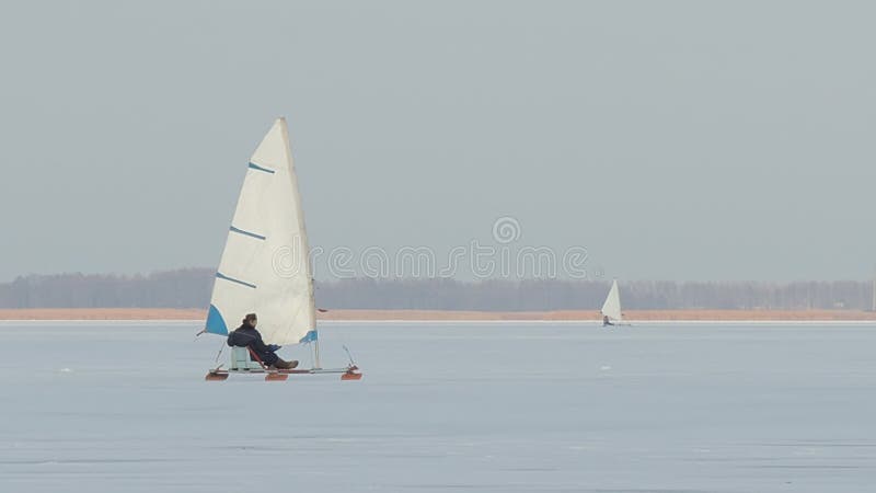 Ice-boat sailing stock image. Image of frozen, hobbies - 47938605