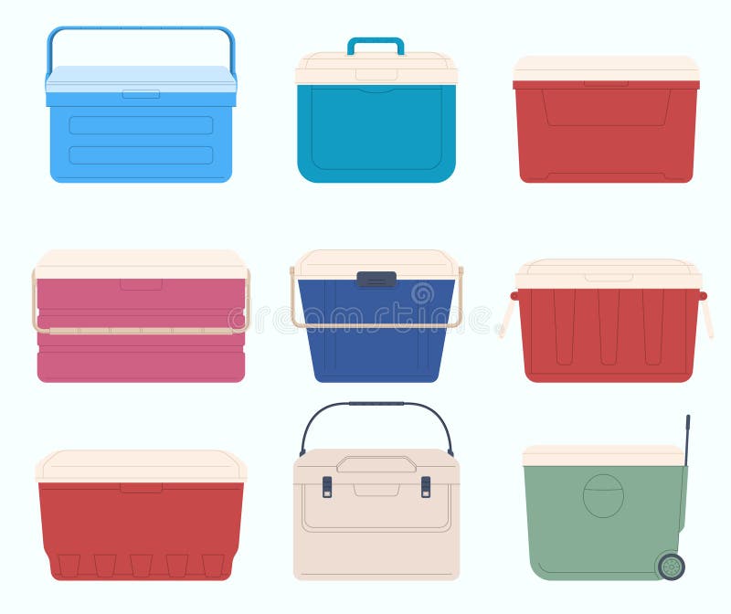 Ice Box. Portable Cooling Box for Drinks. Summer Vacation on the ...