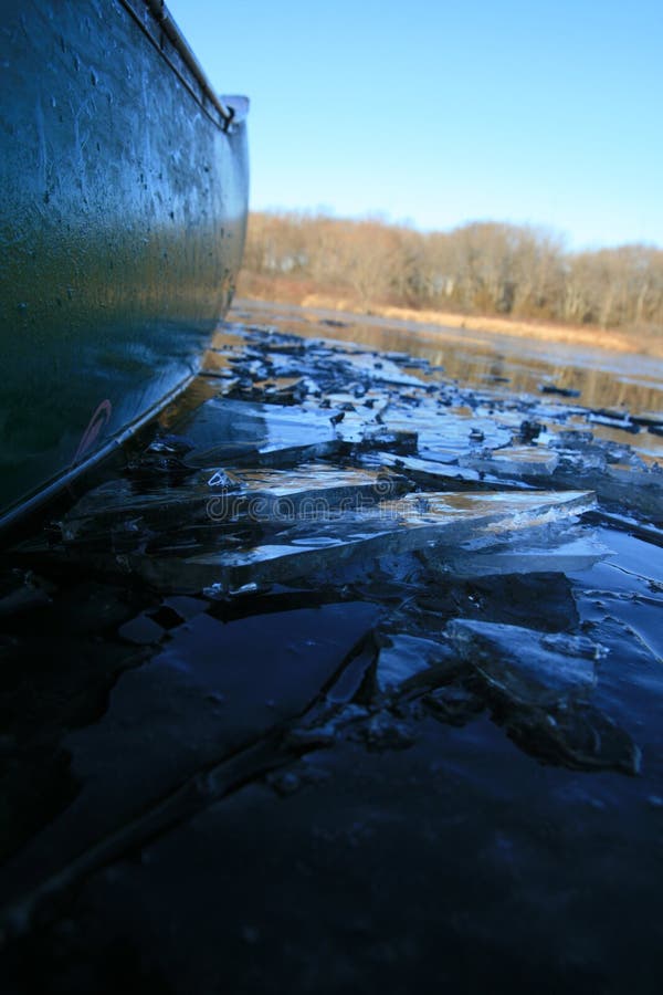 Ice breaking canoe stock photo. Image of broken, breaker - 7269686