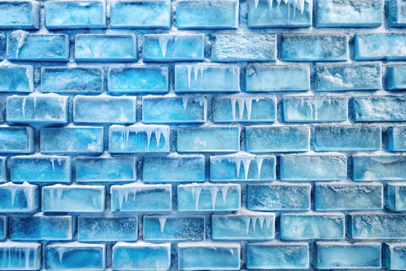 Ice Brick Wall Texture, Using As Background Stock Illustration ...