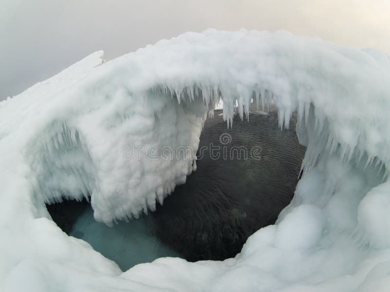 Ice bridge over the sea stock image. Image of icicle - 30585109