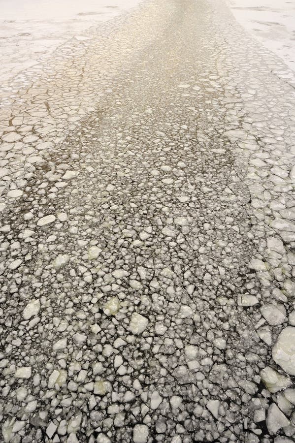 Ice broken by icebreaker stock image. Image of cold, melting - 24427243