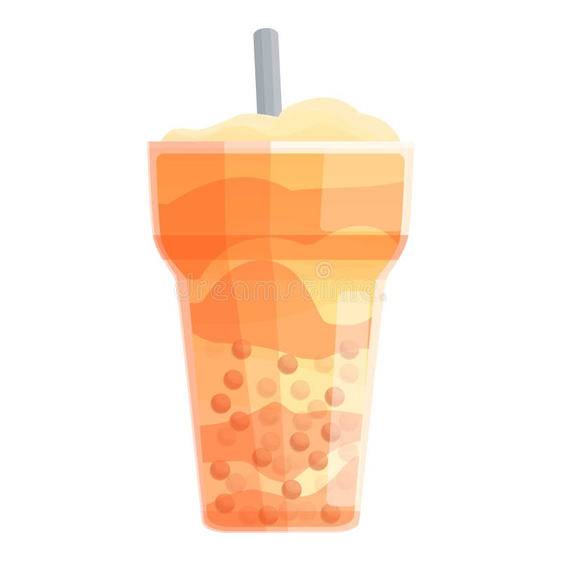 Ice Bubble Tea Icon Cartoon Vector. Milk Drink Stock Vector ...
