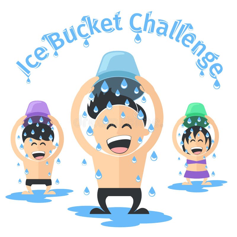 Ice bucket challenge stock vector. Illustration of care - 45861247