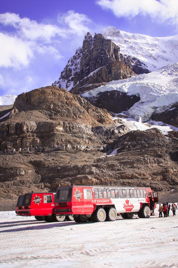 Columbia Icefield, Athabasca Glacier Tour Editorial Stock Image - Image ...